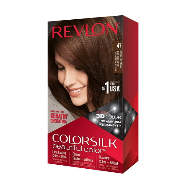 Permanent Hair Color by Revlon REV-95476 #47 Medium Rich Brown, 4.4 Oz (Pack of 1) - Walmart.com