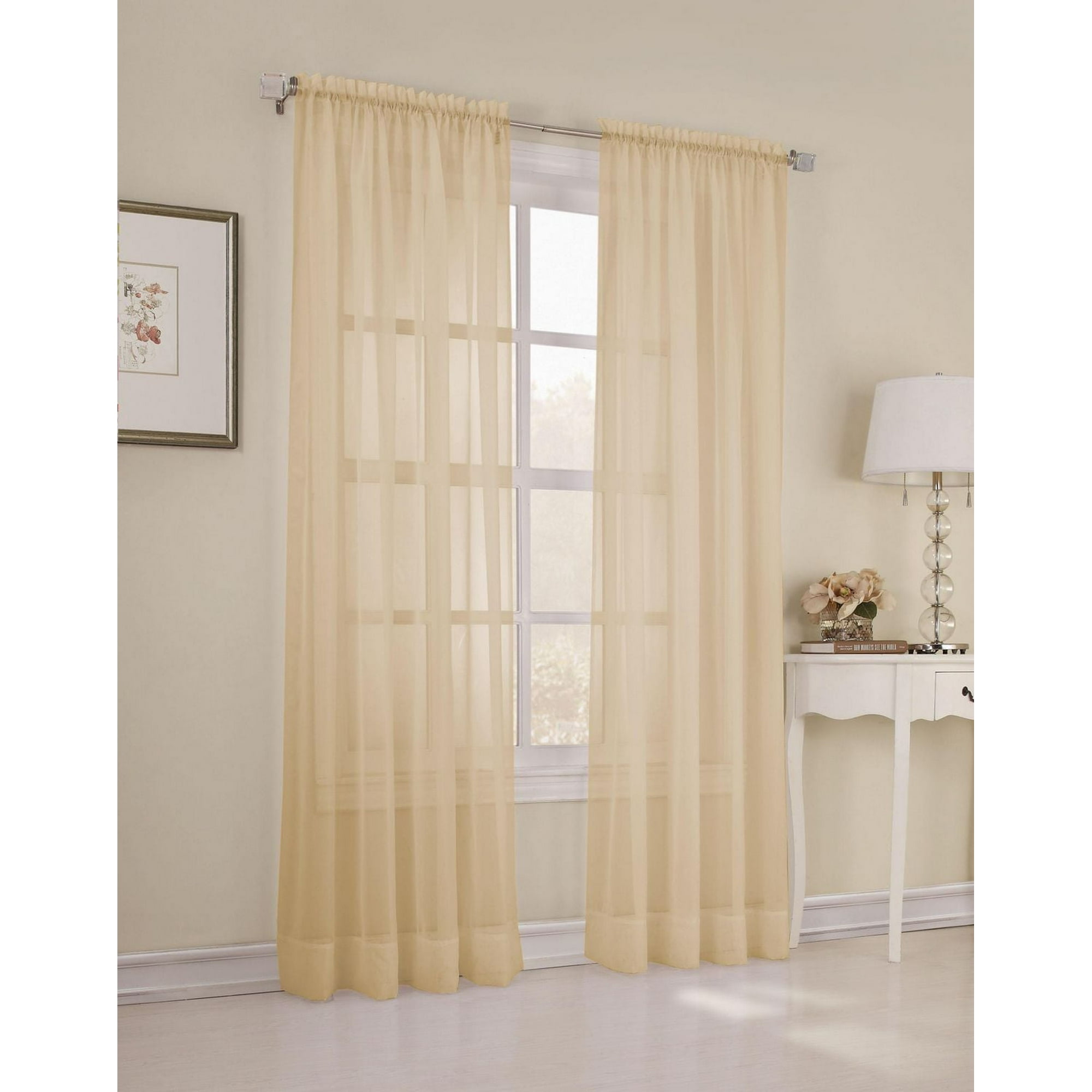 Click here for Sun Textile Voile Rod Pocket Curtain 55 In prices