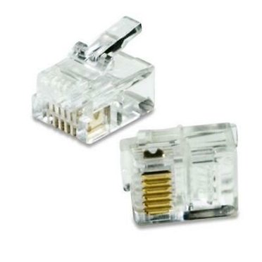 Ethereal C6t 8-pin Cat-6 Crimp Connectors, 50-pack - Walmart.com