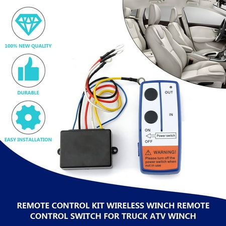 23A DC 12V 50FT Remote Control Kit Wireless Winch Remote Control Switch ...