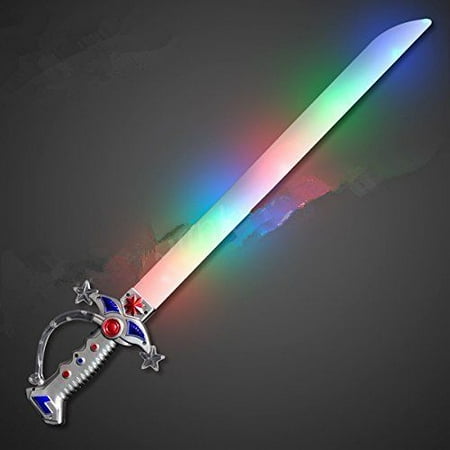 2 pack Flashing LED Pirate Light up Sword with Sound Swashbuckler LED ...
