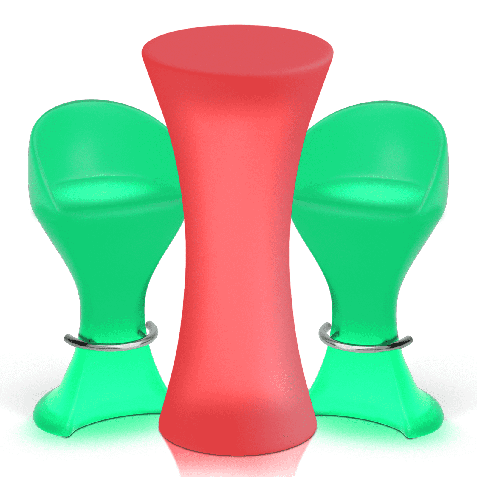 Magshion Set of 3 LED Light Up Bar Table + Stools, 16 Color Changing ...