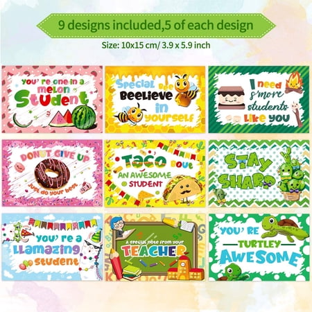 Thinking of You School Postcards Motivational Inspiration Accents for ...
