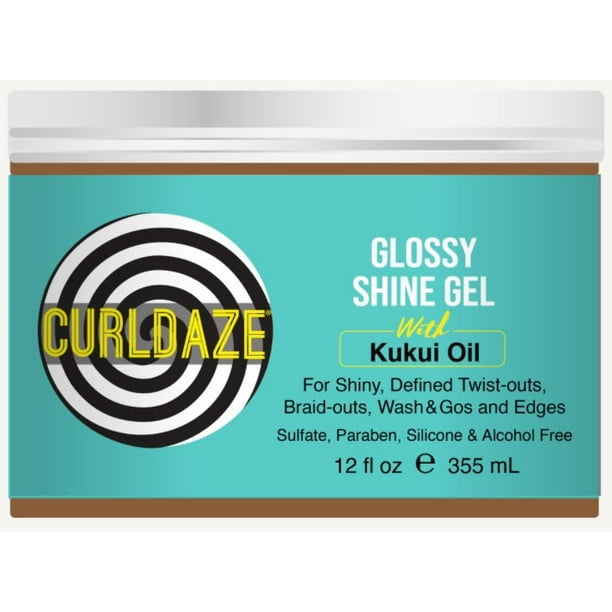 Curldaze Glossy Shine Gel With Kukui Oil 12oz