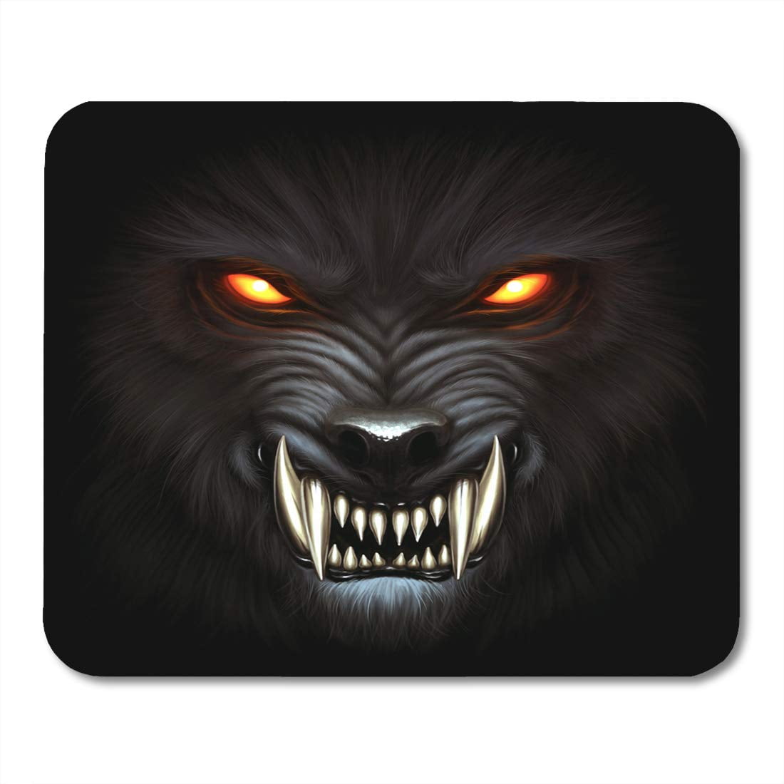 SIDONKU Fantasy Angry Werewolf Face in Darkness Digital Painting Wolf ...