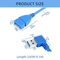 Super Fast USB3.0 Extension Cable with Right Left Angled 90 Degree A ...