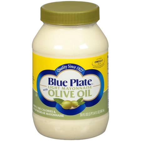 Blue Plate Light Mayonnaise with Olive Oil, 30 fl oz - Walmart.com