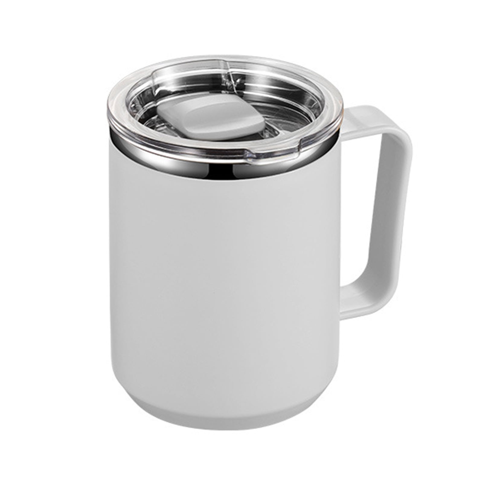 SIEYIO Double Wall Stainless Steel Mug with Handle and Lid Portable ...