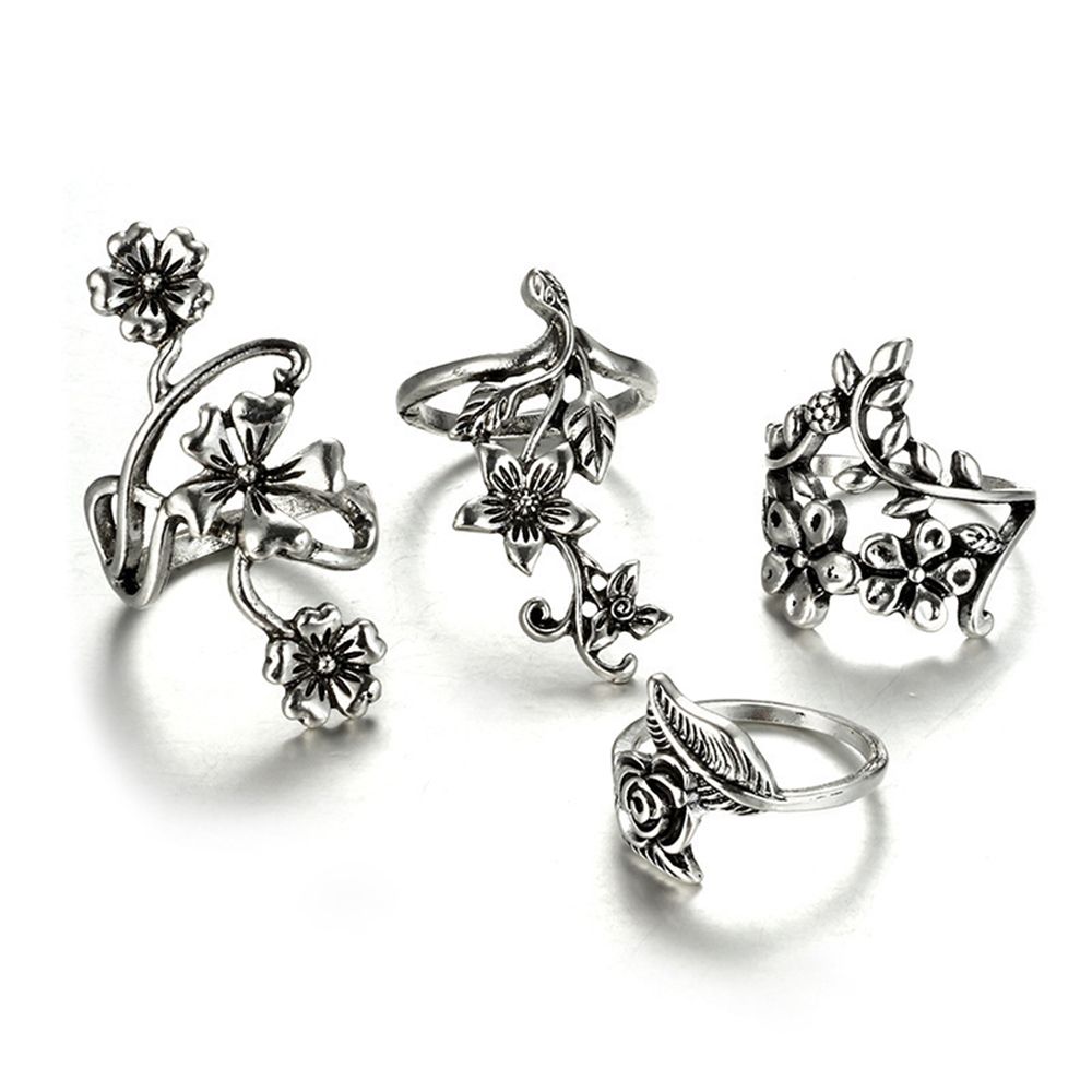 Bohemian Stackable Multiple Rings Silver Stack Rings Knuckle Rings Set ...