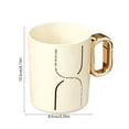 Bathroom Toothbrush Cup Mouthwash Mug for Sink Counter Plastic Beige ...