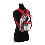 Eastsport Unisex Clear Mini Dome Backpack, Red Trim - Walmart.com