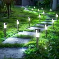24 Solar Path Lights Outdoor,Solar Lights Outdoor ,Stainless Landscape ...