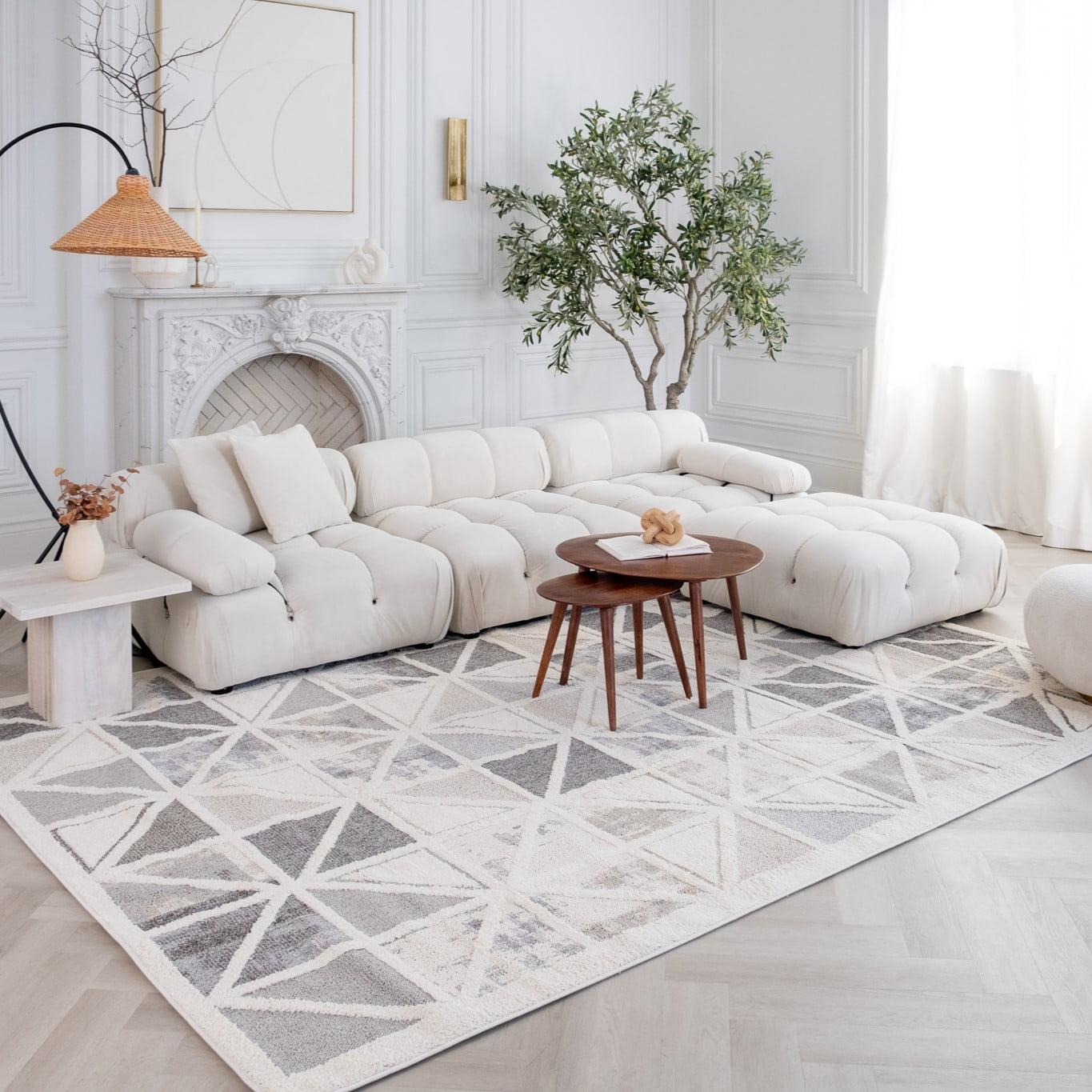 Click here for Rug Branch Nimbus Geometric Indoor Area Rug  Cream... prices