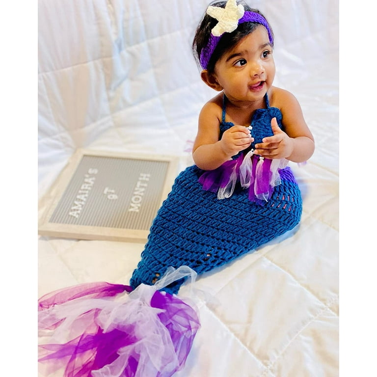 Knitted Baby Mermaid Costume