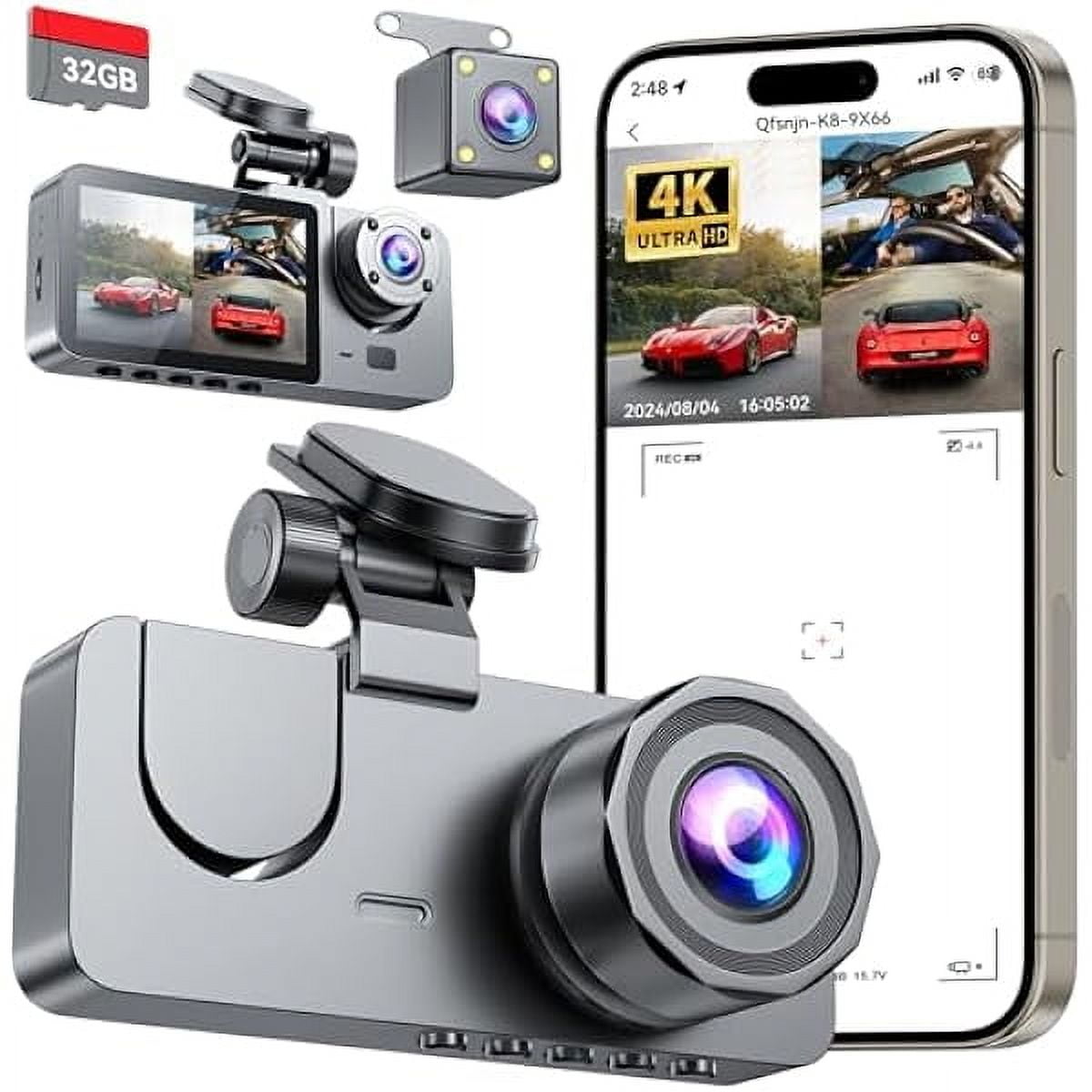 Click here for Heldig 3 Channel Dash Cam Front And Rear With 4k U... prices