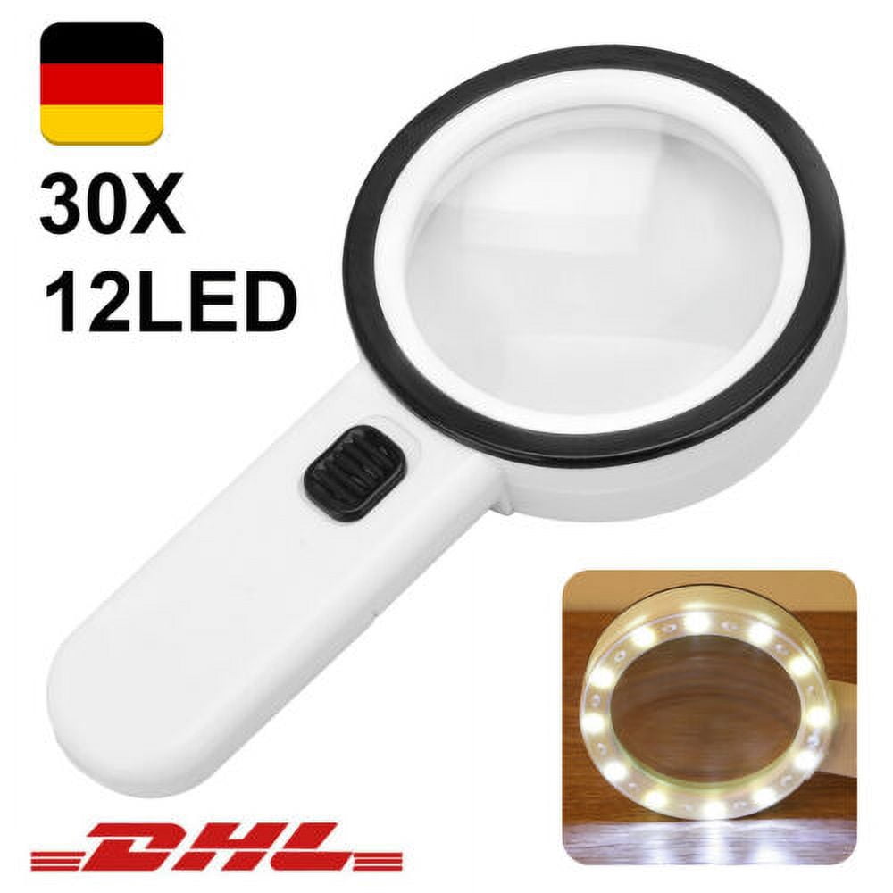 Lupa iluminada para degeneración macular, lupa con lente de vidrio real ...