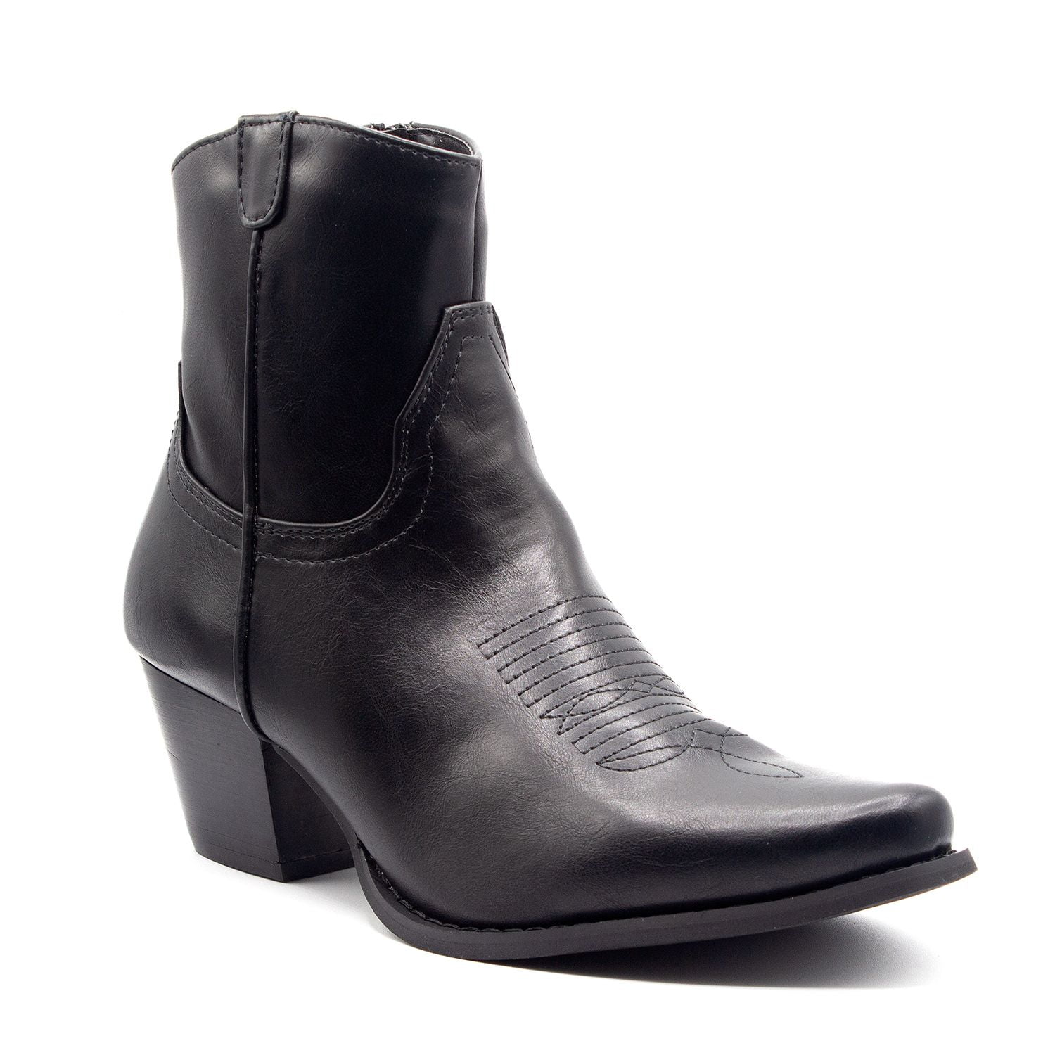 Women's Ankle High Boho Chic Bootie Western Cowboy Dress Boots, Black ...