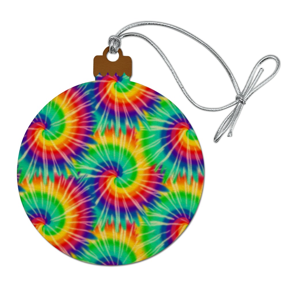 Tie Dye Pattern Wood Christmas Tree Holiday Ornament - Walmart.com