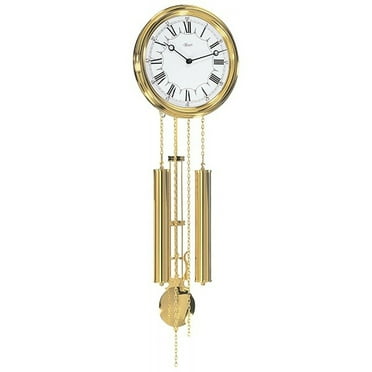 Hermle 25" Gold and White Skeleton Pendulum Wall Clock with Roman ...