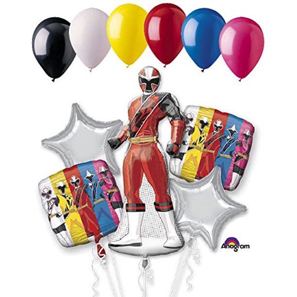 Jeckaroonie Balloons 11 pc Power Rangers Ninja Steel Balloon Bouquet ...