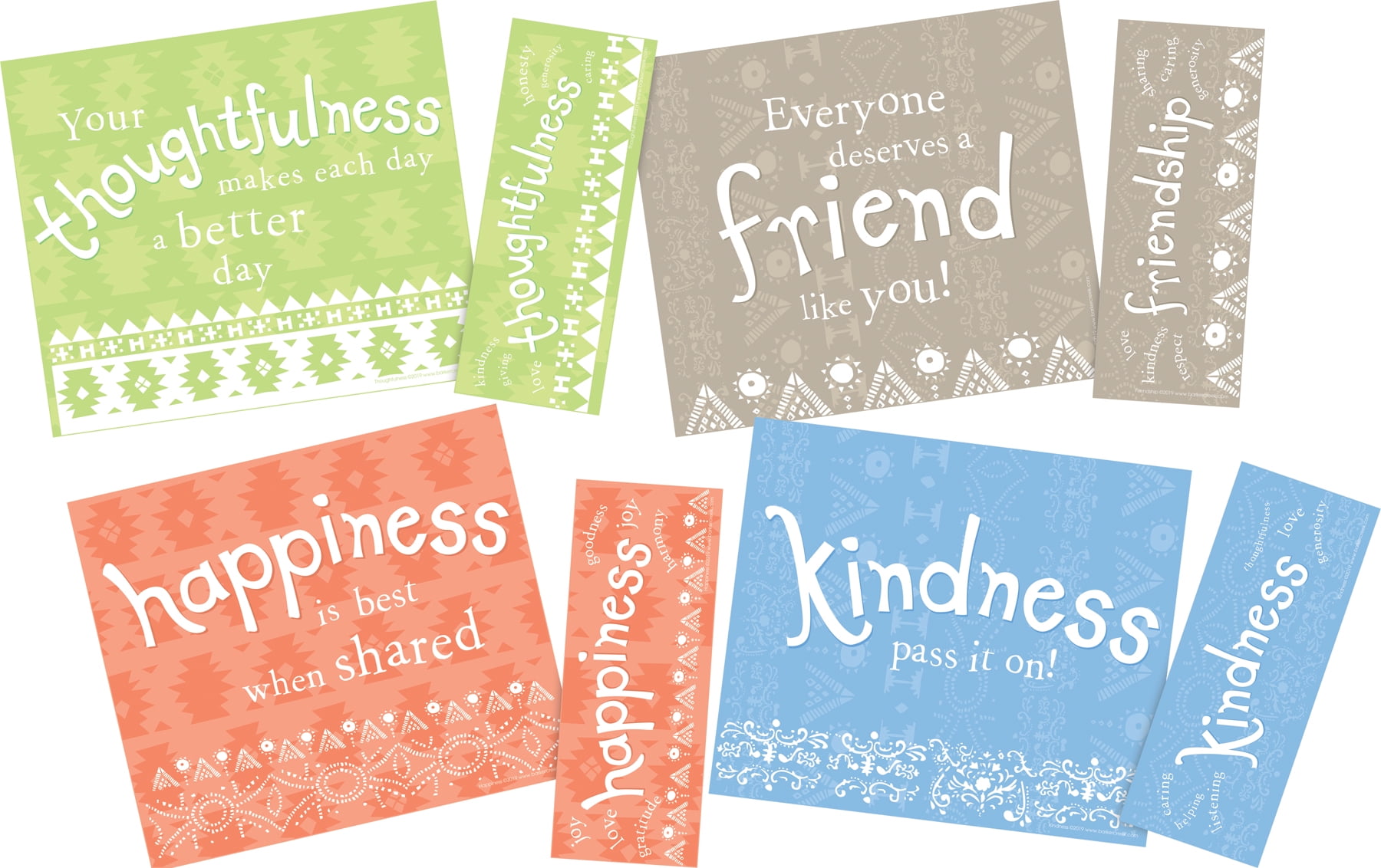 Barker Creek Be Kind Award & Bookmark Set (4 Designs) - 120 Awards ...