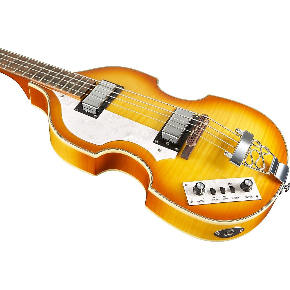 Buy Rogue VB100LH Left-Handed Violin Bass Guitar Vintage Sunburst ...