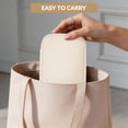 6.5x4.5x3.5in White PU Leather Jewelry Travel Case, 8 Clear Velvet ...