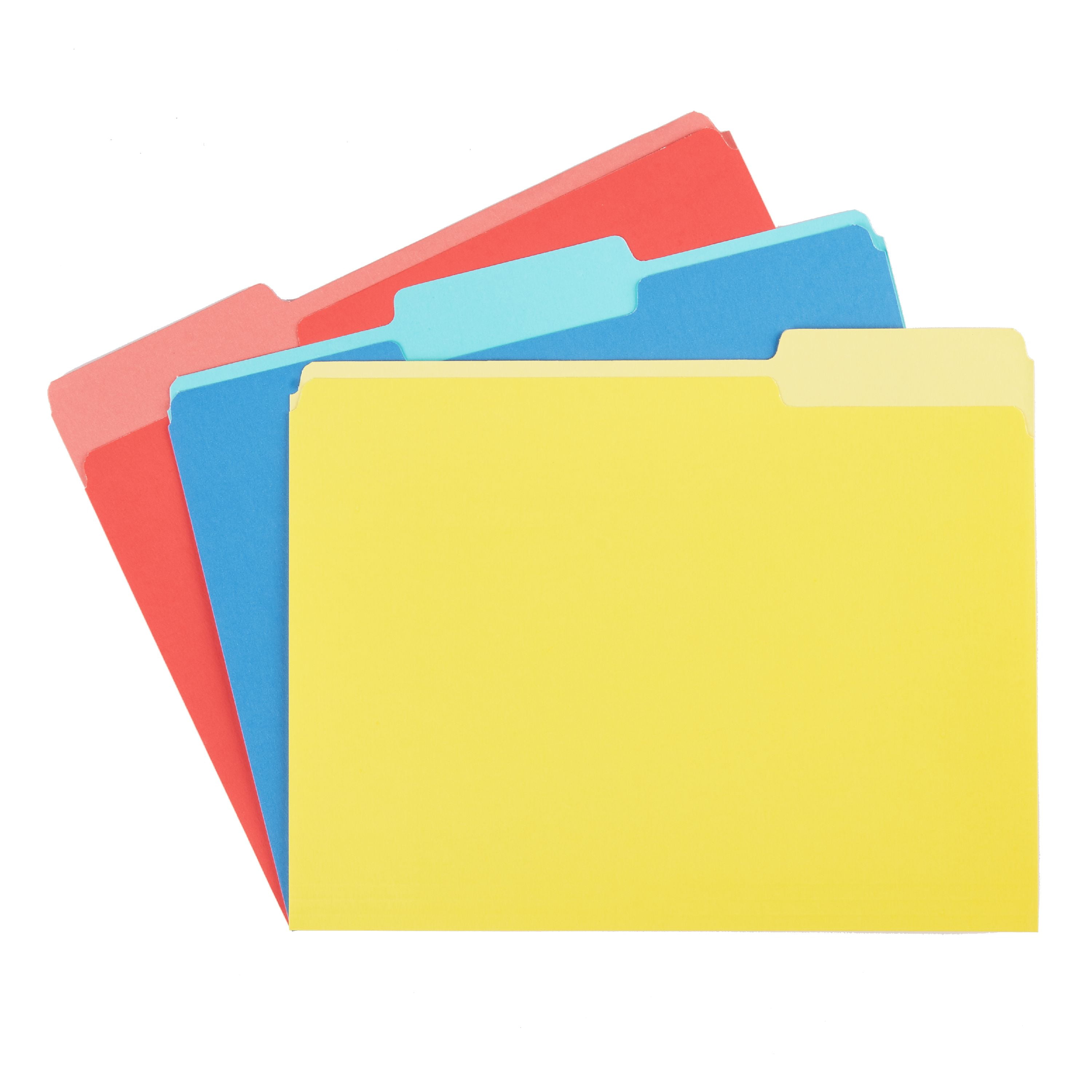 Pen+Gear File Folders, 25 Count, Assorted Colors, Letter Size, 3 Tab ...
