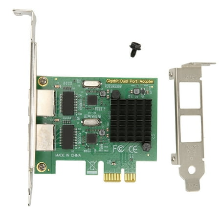 PCI E NIC Card, RJ45 Port 2 Ports Ethernet Adapter NIC Controller 2 Way ...