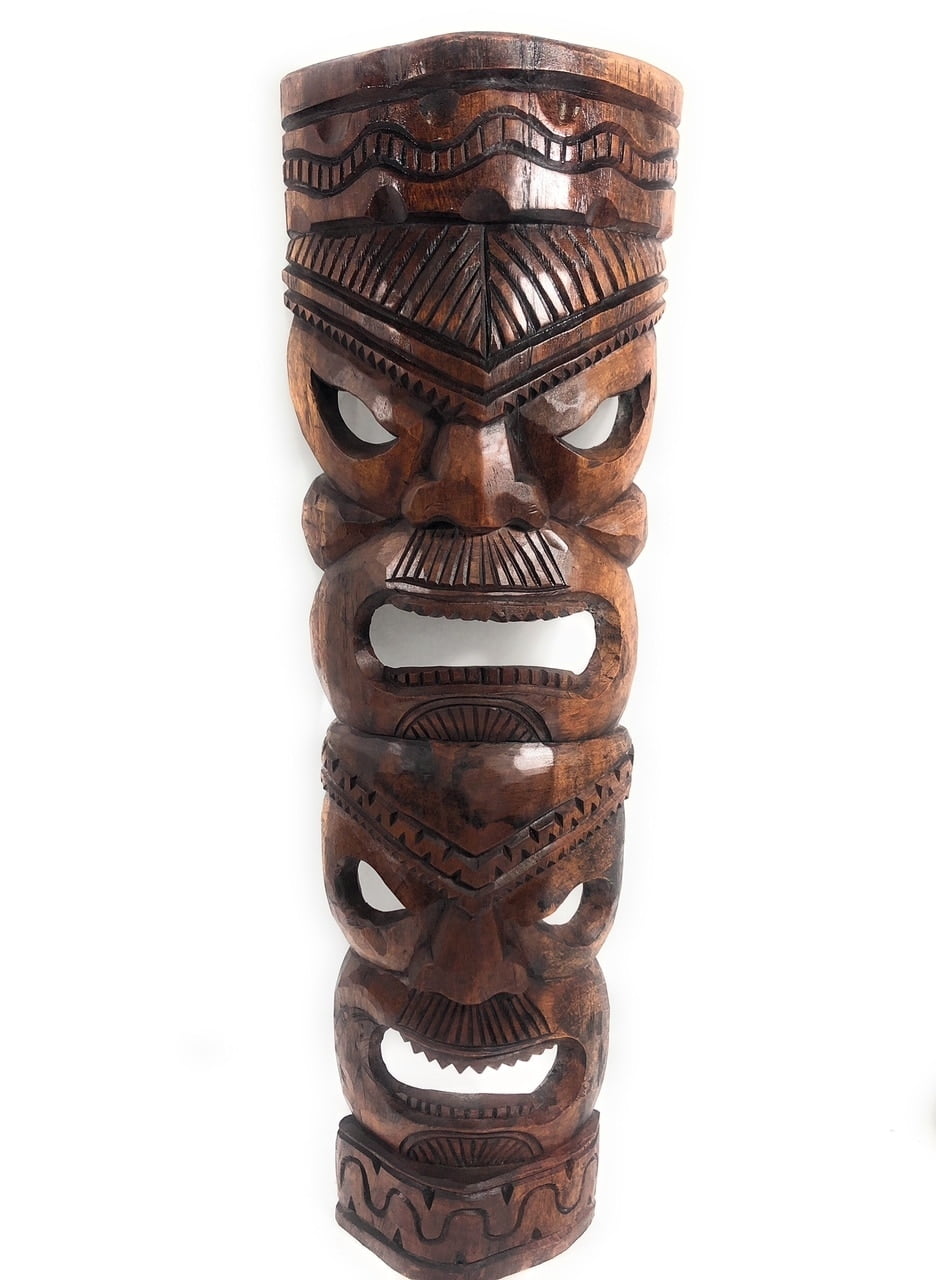 Premium Kane & Lono Tiki Mask 40" Brown - Hand Carved | #rtg1012100 ...