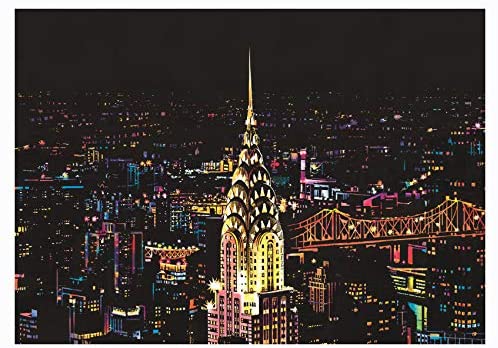 Scratch Art Golden City Night View Scratch Paper Art Scratch Notepad ...