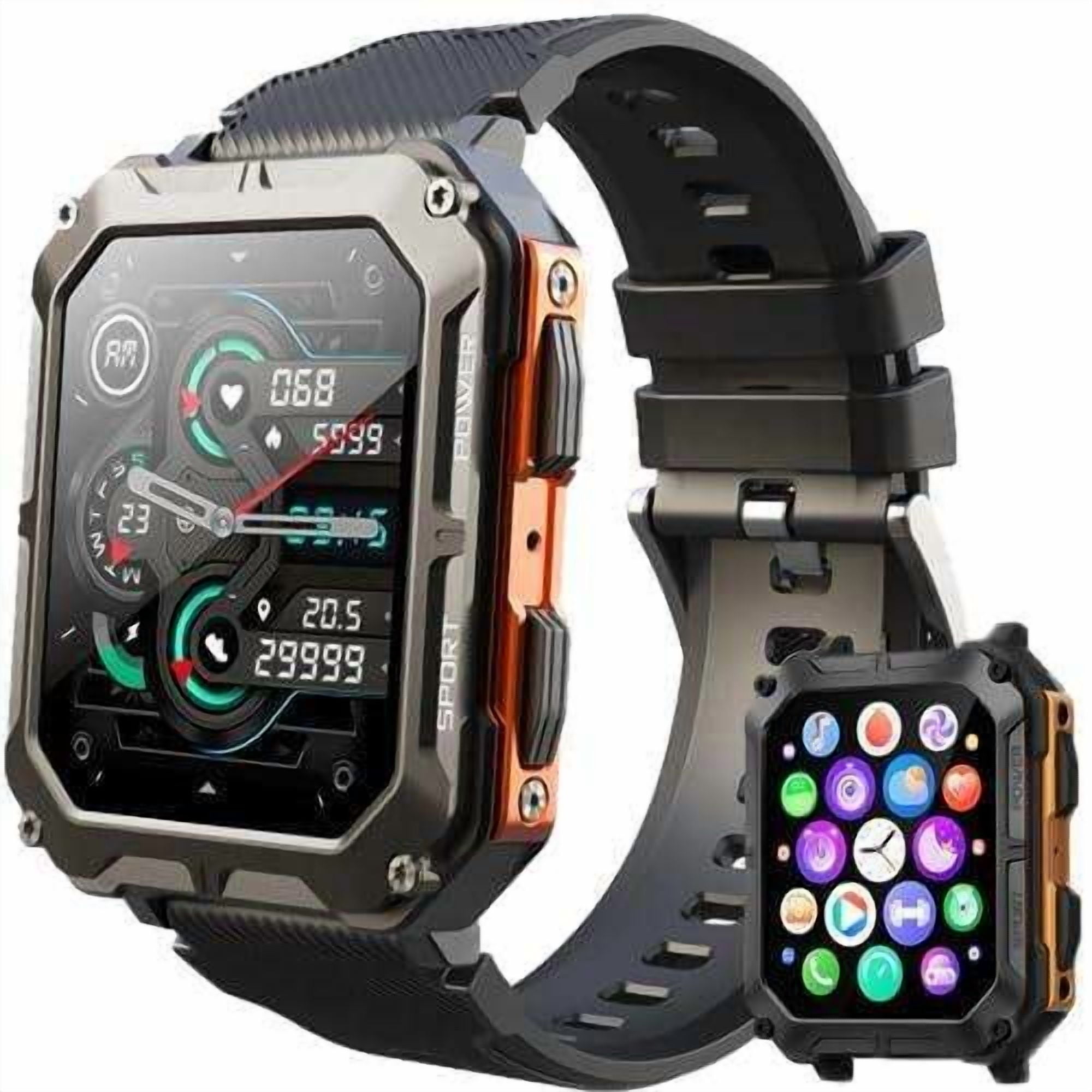 Click here for Tutt Smartwatch For Men Military Rugged Speaker Pe... prices
