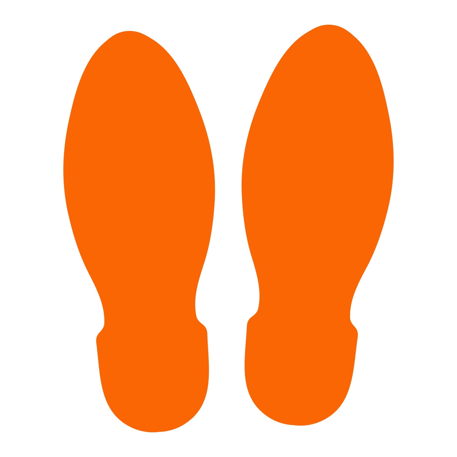 LiteMark 9 Inch Orange Unifoot Footprint Decal Stickers for Floors and ...
