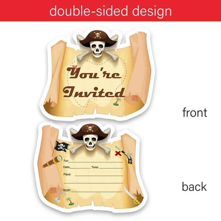Pirate Map Invitation Template