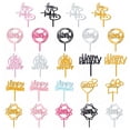 10pcs Acrylic Happy Birthday Cake Toppers Holiday Party Decorative ...