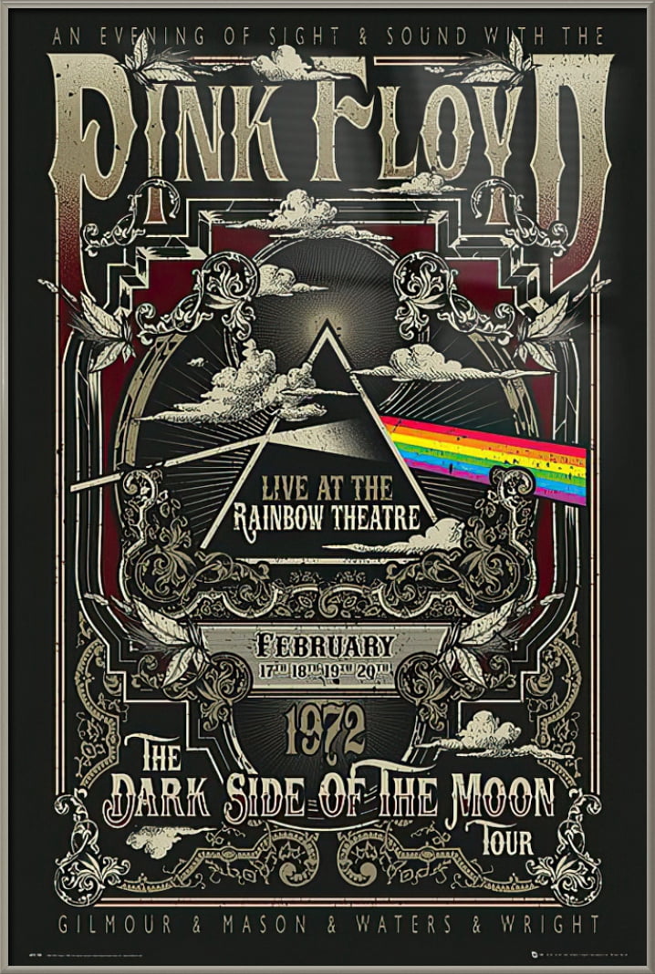 Pink Floyd - Framed Music Poster (Promo Poster - Live At The Rainbow ...