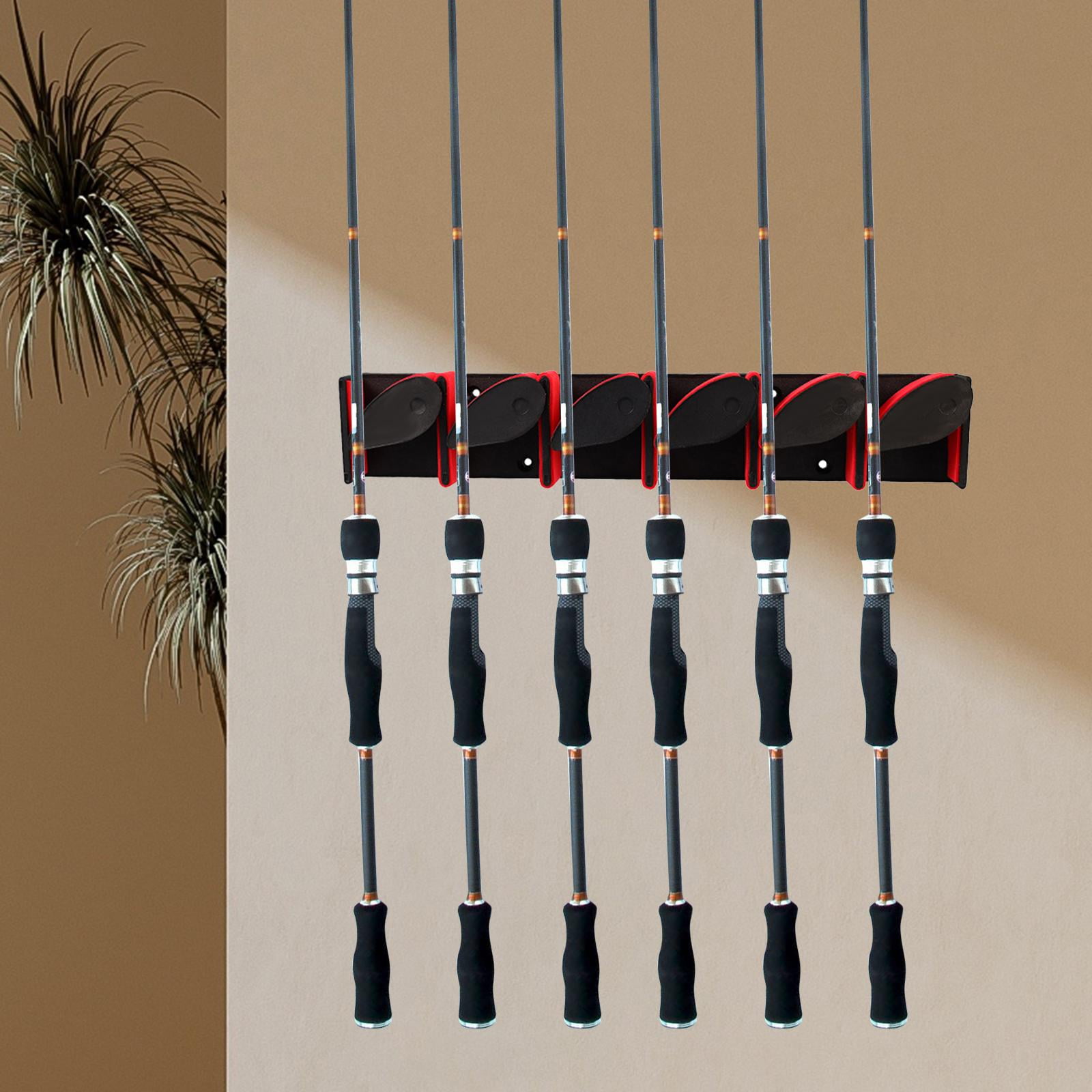 Fishing Rod Rack 6 Slots Stable High Strength Easy to Install Durable ...
