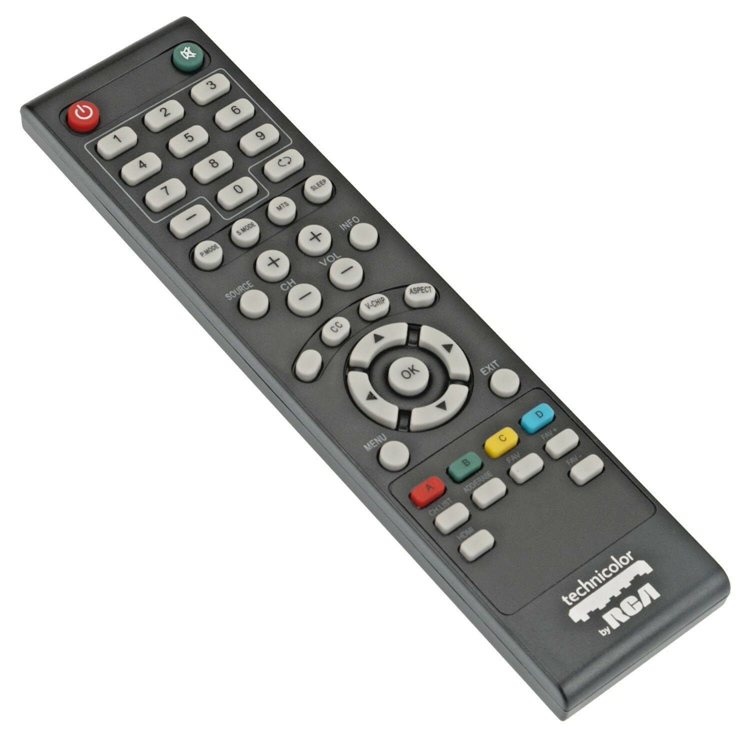 New TV Remote Control for RCA Technicolor TV RLED1945A-F R0032 RTU6549 ...
