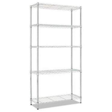 Muscle Rack 48"W x 74"H x 12"D, 4-Shelf Heavy Duty Chrome Wire Shelving ...