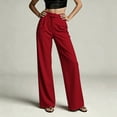 Cagogo Women Plus Size Wide Leg High Waisted Flowy Pants Summer Casual ...