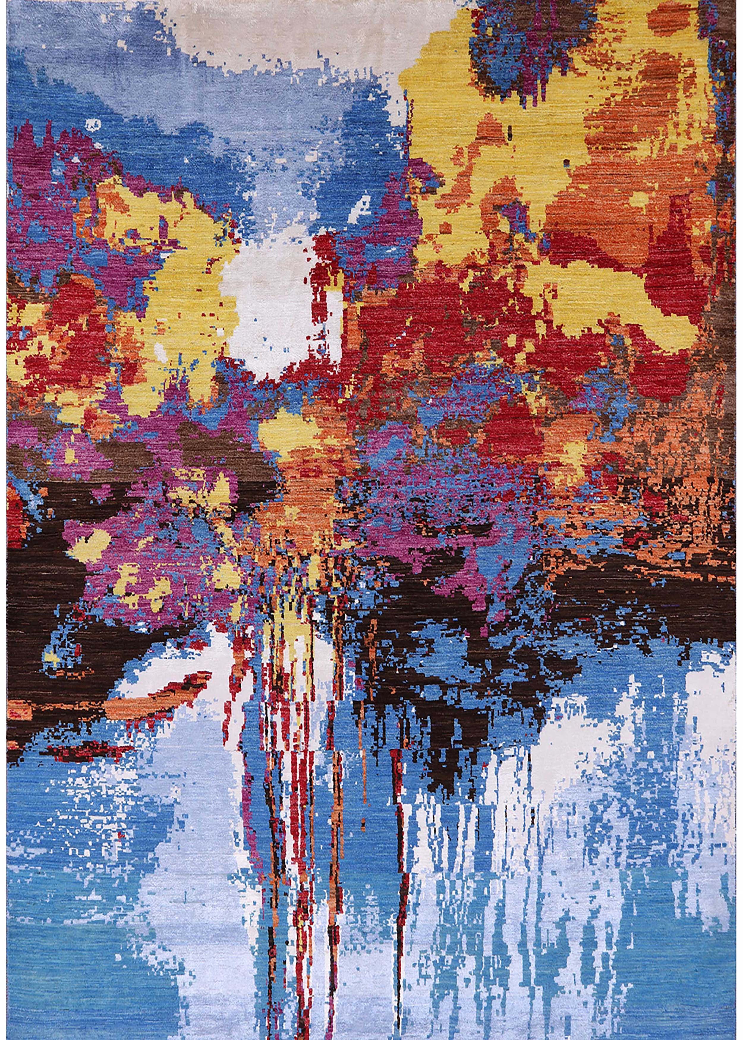 Ahgly Company Indoor Rectangle Mid-Century Modern Dark Raspberry Purple ...