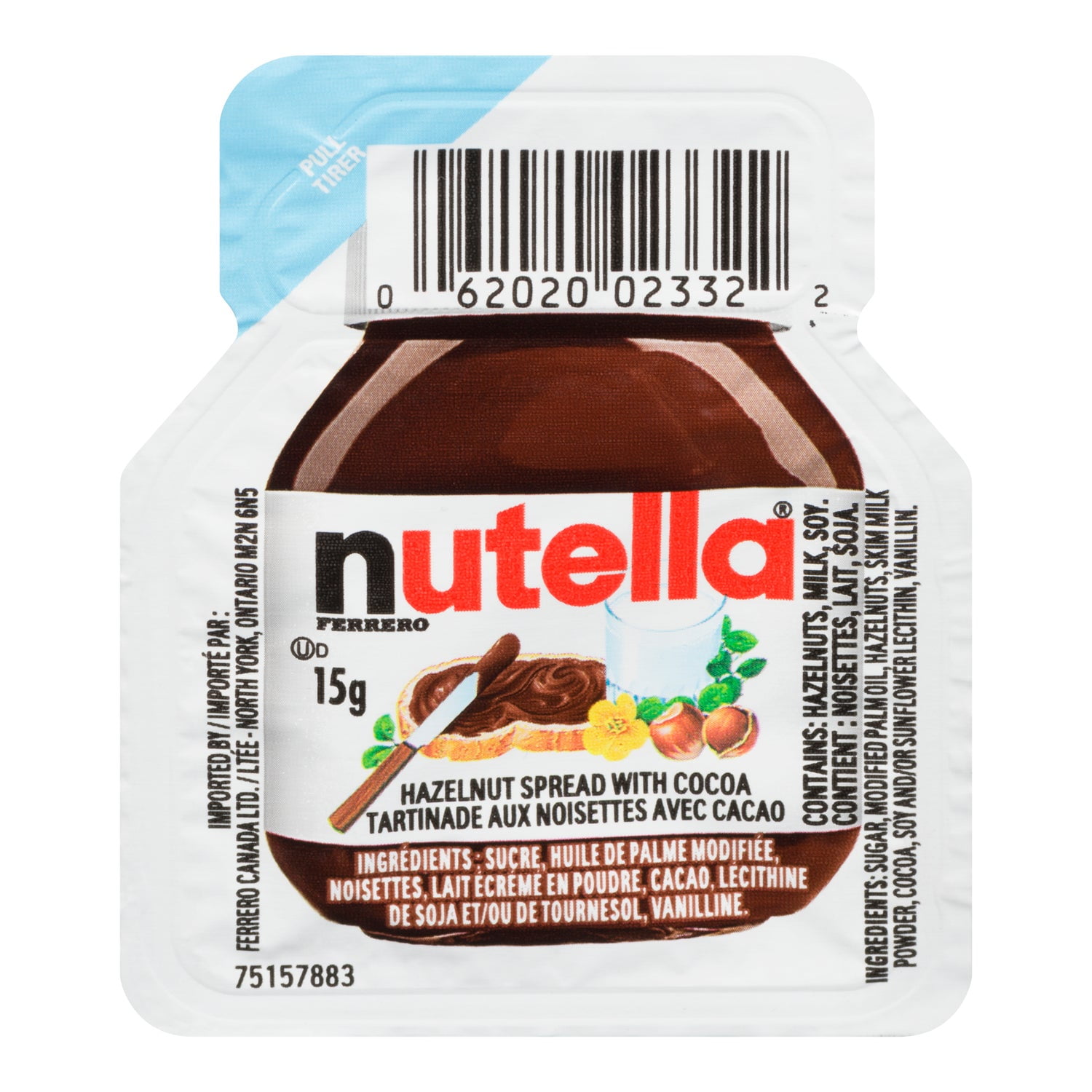 Nutella Nutella, Portion | 15G/Unit, 120 Units/Case | Walmart Canada