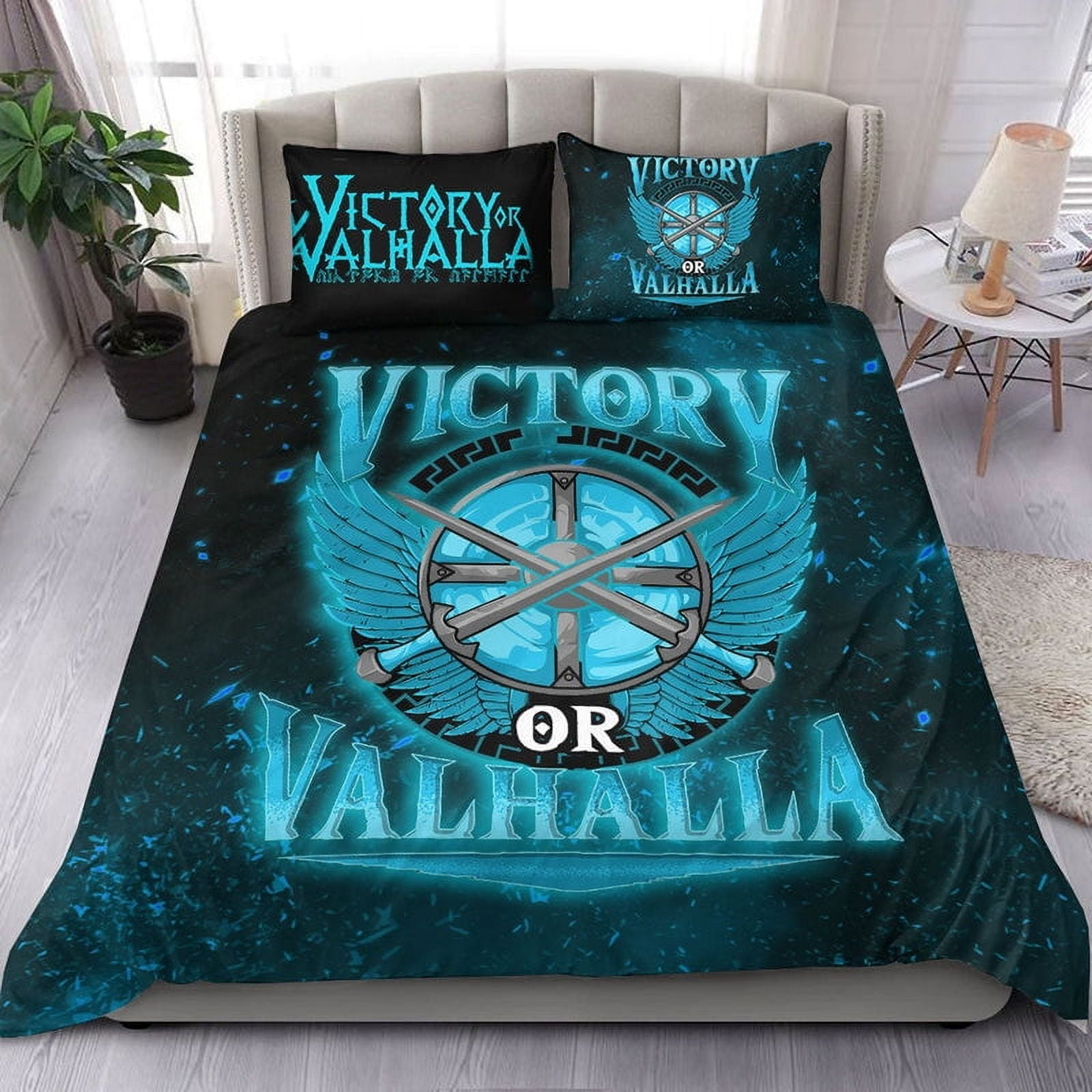 Juego de cama vikingo Victoria o Valhalla Juego de cama estilo cian RLT12 | Bodega Aurrera en línea