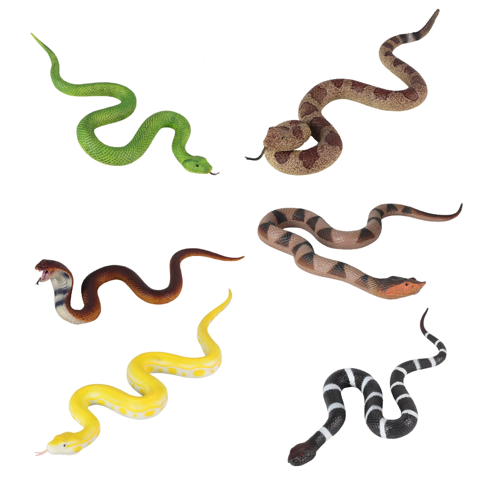 shenmeida Snakes Toy for Boys or Girls, TPR Snakes Realistic Rainforest ...