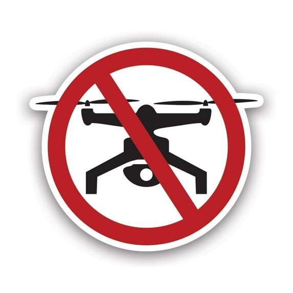 No Drone Zone Sticker Decal - Self Adhesive Vinyl - Weatherproof - Made ...
