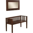 Simpli Home Greyson Entryway Storage Bench with Mirror - Walmart.com