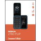 Consumer Cellular Nokia 2780, 8GB, Blue - Advanced Flip Phone with 5MP ...