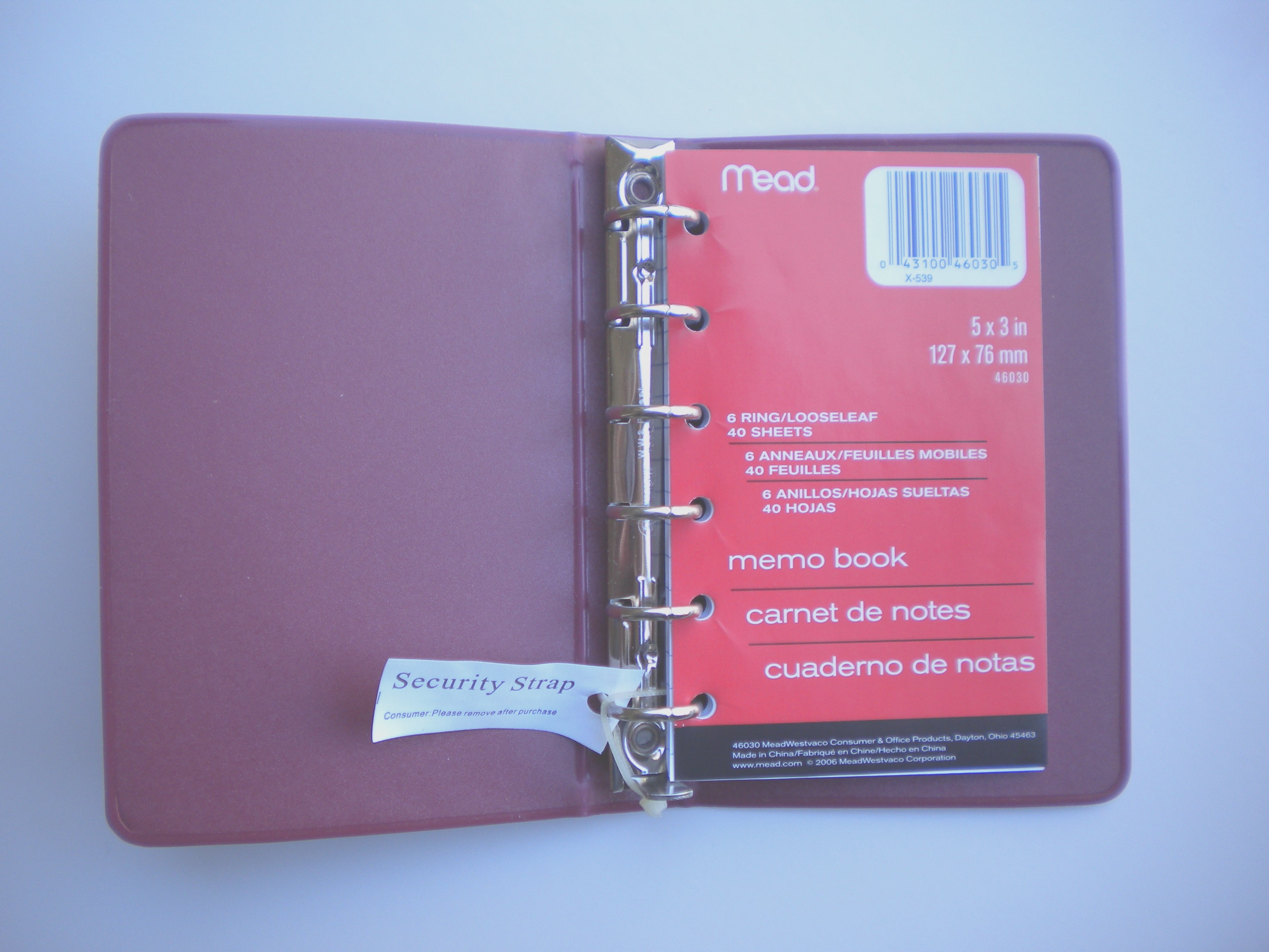 Small 6 Ring Notebook