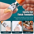 Toenail Clippers for Thick Toenails, Wide Jaw Opening & Anti-Splash ...
