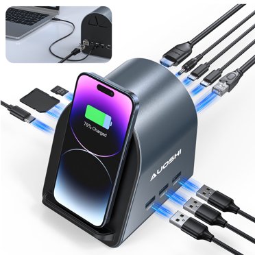 USB C Laptop Docking Station Stand, 10 In 1 Folding Tilt Stand Triple ...